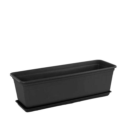 Maceta Plástica Rectangular Expreso Grande Con Base 1u Plapasa Kywi