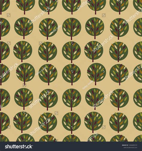 Tree Background Seamless Patternvector Stock Vector Royalty Free 1266685573 Shutterstock
