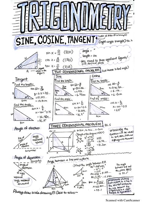 SOLUTION Trigonometry Igcse Extended Maths Notes Studypool