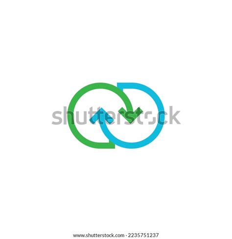 Interlocking Circles Arrows Vector Symbol Stock Vector Royalty Free 2235751237 Shutterstock