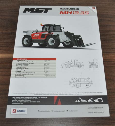 Mst Mh 13 35 Telehandler Loader Wheel Specification Presentation Brochure Ru Auto Brochure