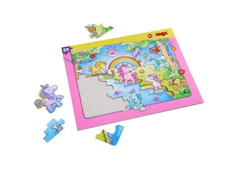 Haba Unicorn Glitterluck 25 Piece Frame Puzzle Puzzle Unicorno