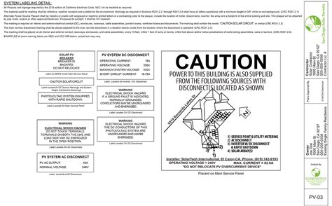 San Diego Solar Permits Sample Permit Plan Pv Photovoltaic System