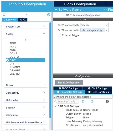 Solved Stm32h7 Issue With Dac To Adc Internal Connection Stmicroelectronics Community