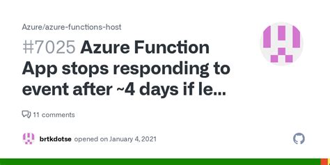 Azure Function App Stops Responding To Event After ~4 Days If Left
