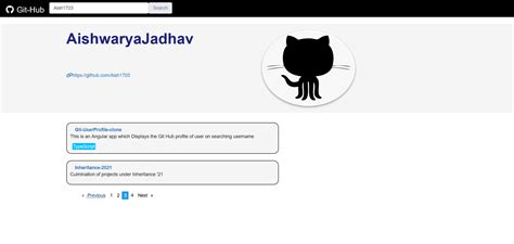 Github Aish1703profilegit Clone This Website Displays The Git Hub Profile On Searching Username