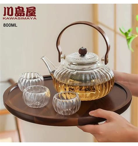 Kawasimaya 유리 찻주전자 차 분리 가정용 끓이는 주전자 2024 새로운 스토브 차 요리 장비 티몬