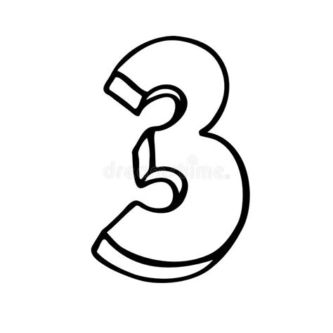 Number 3 Clipart Black And White 40 Number Sketch Black And White