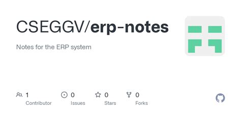 GitHub CSEGGV Erp Notes Notes For The ERP System