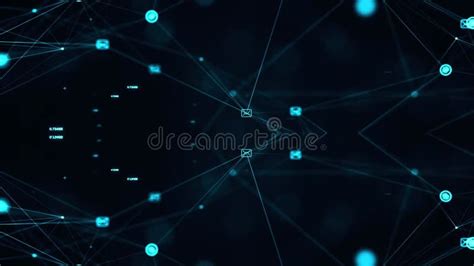 Animated Abstract Technology Background Futuristic Cyberspace Data Hi Tech Concept Stock
