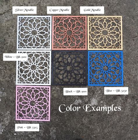 Pattern 6 Square Wooden Overlay In One Of 187 Color Ready To Etsy