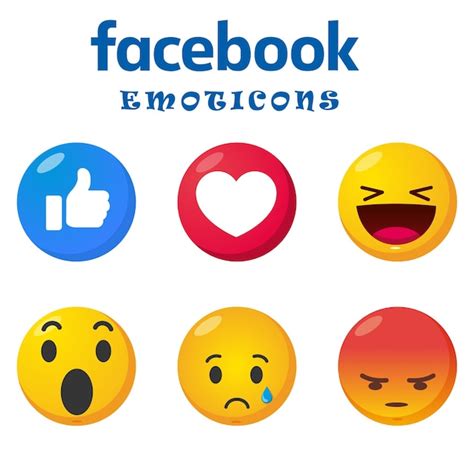 Emoticon Buttons Collection Of Emoji Reactions For Social Network