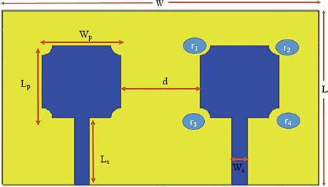 Uwb Design Using Defected Ground Structure Front View [color Figure Can Download Scientific