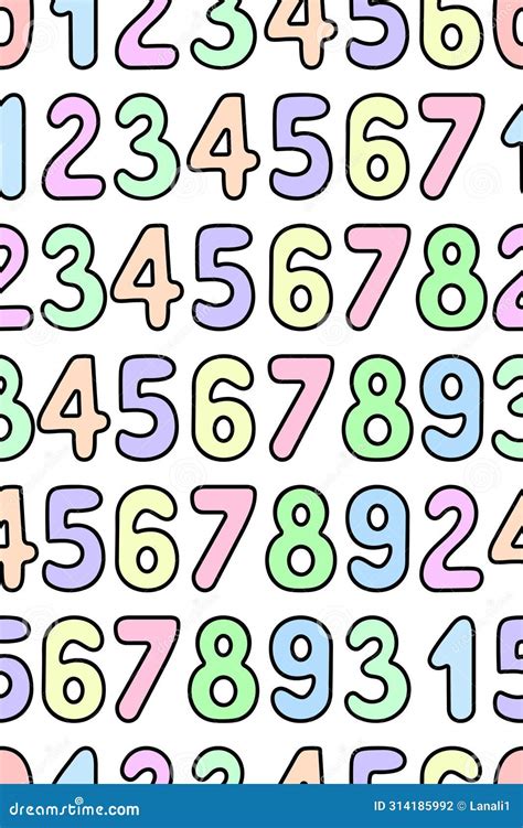 Seamless Numeric Pattern Vector Illustration 89064024