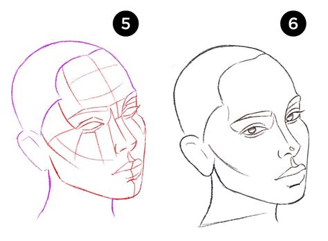 HOW TO DRAW FEMALE FACE STEP BY STEP GUIDE OF DRAWING PORTRAIT FROM THE FRONT SIDE AND A 3 4 VIEW