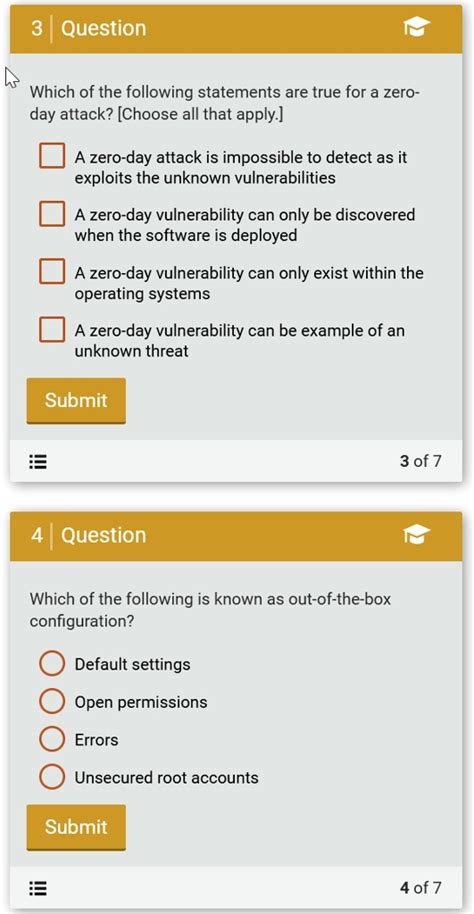 Solved Question Which Of The Following Statements Are True For A Zero Day Attack Choose All