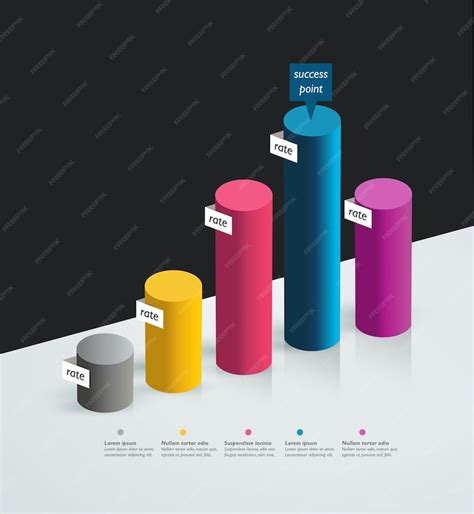 Premium Vector 3d Chart Graph Simply Color Editable Infographics Elements
