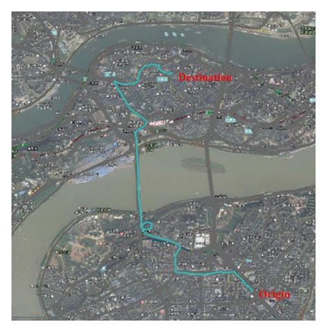 path comparison a shortest distance path of baidu b the actual