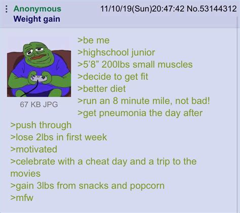 Anon Gains Weight R Greentext