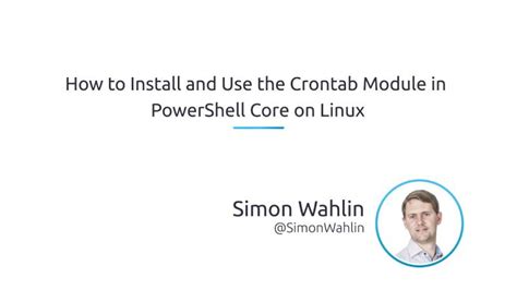 Markus Schneider On Linkedin How To Install And Use The Crontab Module