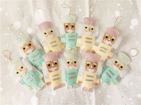 Felt Nutcracker Ornament Christmas Ornament Pastel Nutcrackers