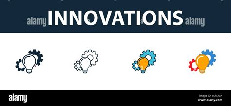 Innovations Icon Set Premium Symbol In Different Styles From Startup Icons Collection Creative