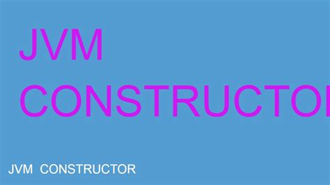 What Is Default Constructor In Java Jvm Constructor Youtube
