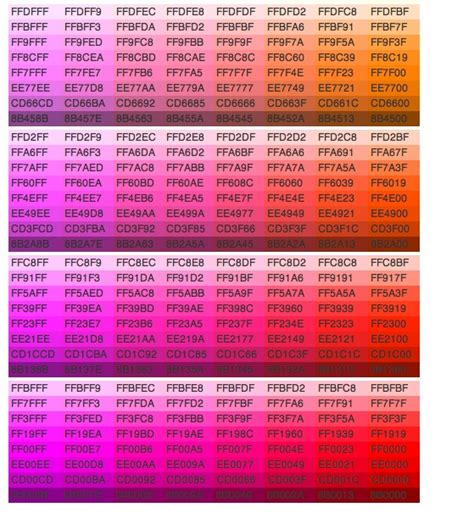 ultimate html color hex code list ~ clrlv rs d3kayk