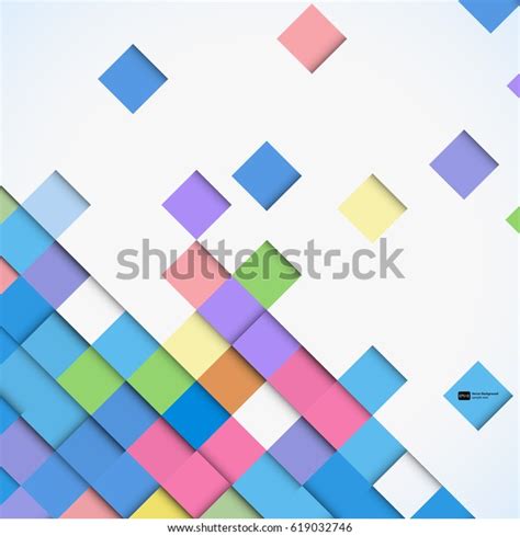 Abstract Colorful Square Mosaic Background Vector Stock Vector Royalty Free 619032746