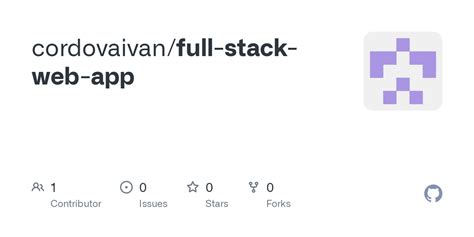 GitHub Cordovaivan Full Stack Web App