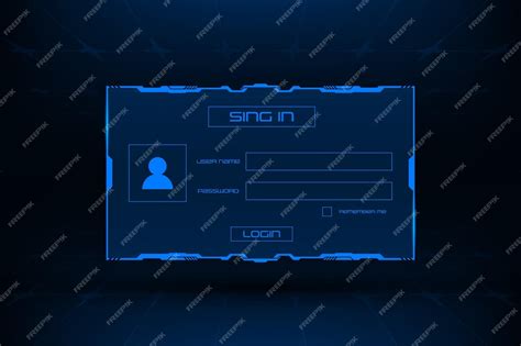 Premium Vector Vector Technology Hud Ui User Interface Username And Password Menu Template