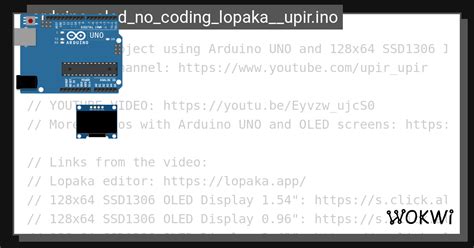 Arduino Oled No Coding Lopaka Upir Copy Wokwi ESP32 STM32 Arduino