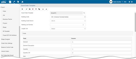 Excel Order Template