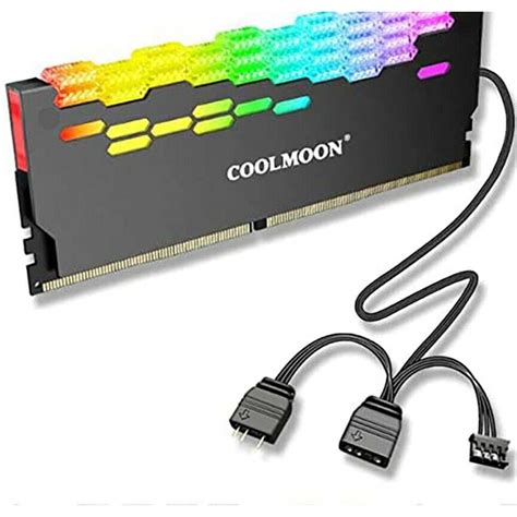 Buy Coolmoon Ram Heatsink Cooler 5v Aura Sync Argb Redblackwhite Mydeal