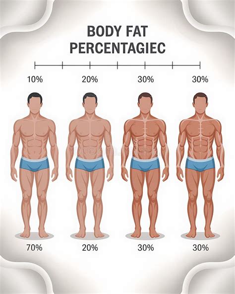 Male Body Fat Percentage Chart Visual Guide Health Fit Man Men Diet