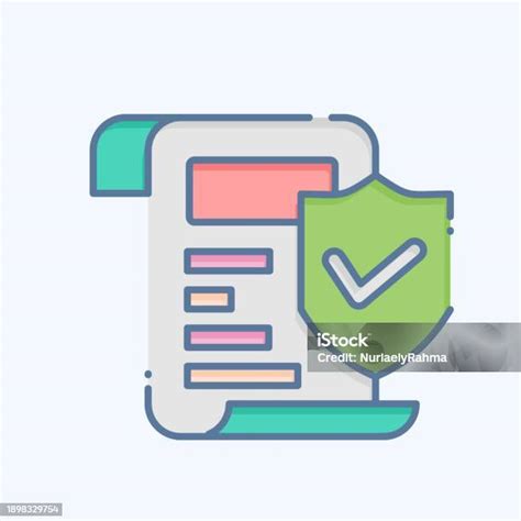 아이콘 보험 용지 금융 기호와 관련이 있습니다 낙서 스타일 심플한 디자인 편집 가능 간단한 일러스트레이션 개념에 대한 스톡 벡터 아트 및 기타 이미지 Istock