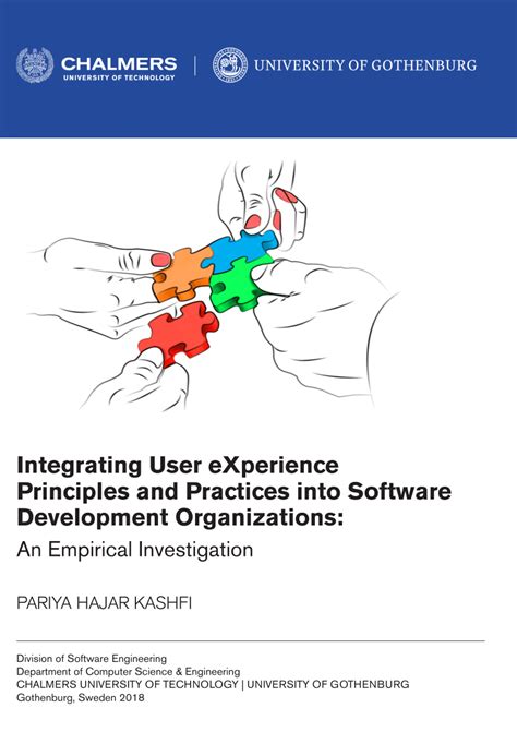Pdf Integrating User Experience Principles And Practices Into