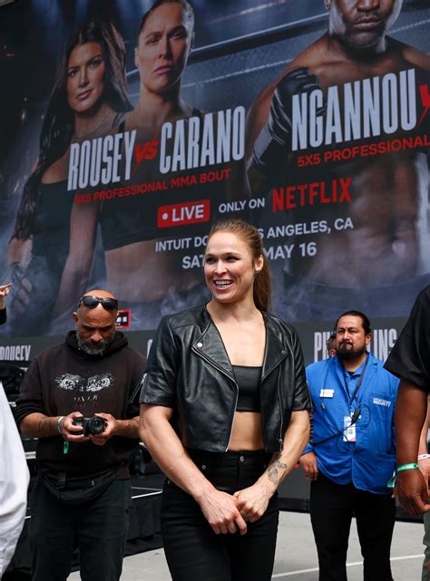 Ronda Rousey And Gina Carano Face Off In Pre Fight Press Conference
