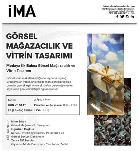 2 Ekim 2017 Tarihi Ile Görsel Mağazacılık Ve Vitrin Tasarımı Eğitim Programımız Başlıyor