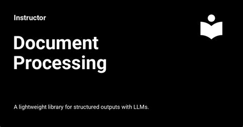 Document Processing Instructor