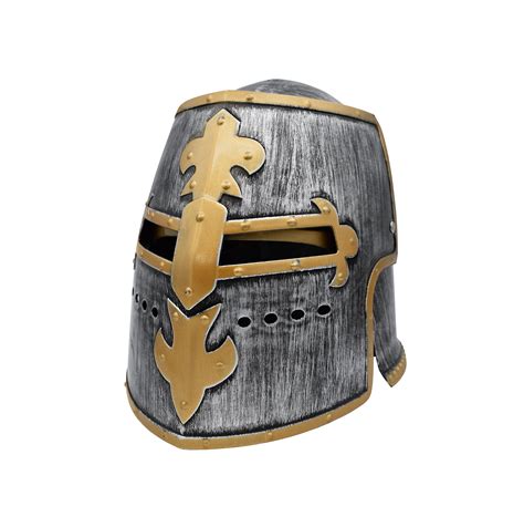 Nicky Bigs Novelties Silver Knight Armor Crusader Helmet Mask Medieval