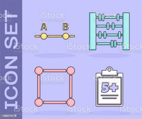 시험 또는 시험 시트 그래프 일정 차트 다이어그램 기하학적 그림 사각형 및 아바쿠스 아이콘을 설정합니다 벡터 0명에 대한 스톡 벡터 아트 및 기타 이미지 Istock