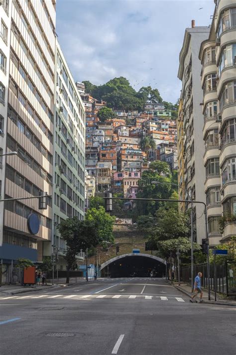 Rio De Janeiro Downtown And Favela Editorial Photography Image Of