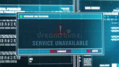 Service Unavailable Warning Alert Error Message Flashing On Screen