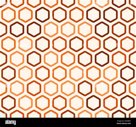 Hexagon Background Bold Rounded Hexagon Cells With Padding Orange