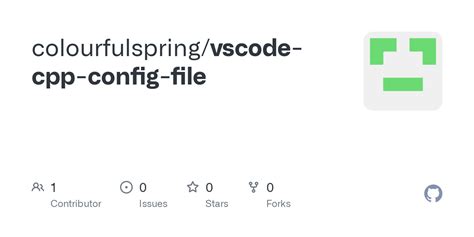 Github Colourfulspringvscode Cpp Config File