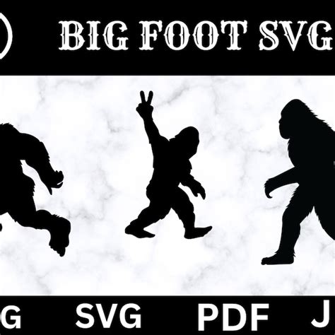 Sasquatch Running Svg Etsy