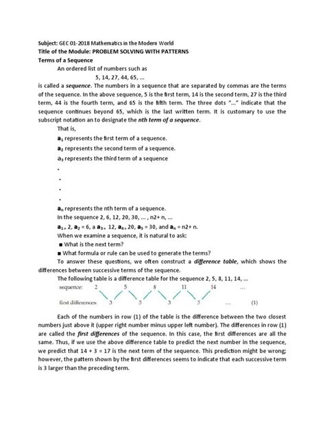 predicting patterns and terms in mathematical sequences through