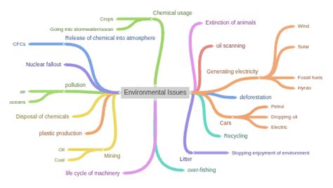 Environmental Issues Coggle Diagram