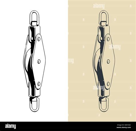 Stainless Steel Single Block For Yacht Rigging Stock Vector Image And Art Alamy